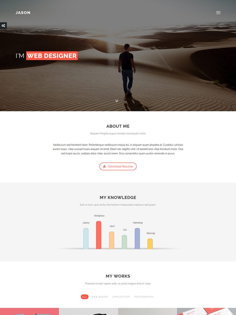 Jason - Personal Portfolio Template - AthenaStudio